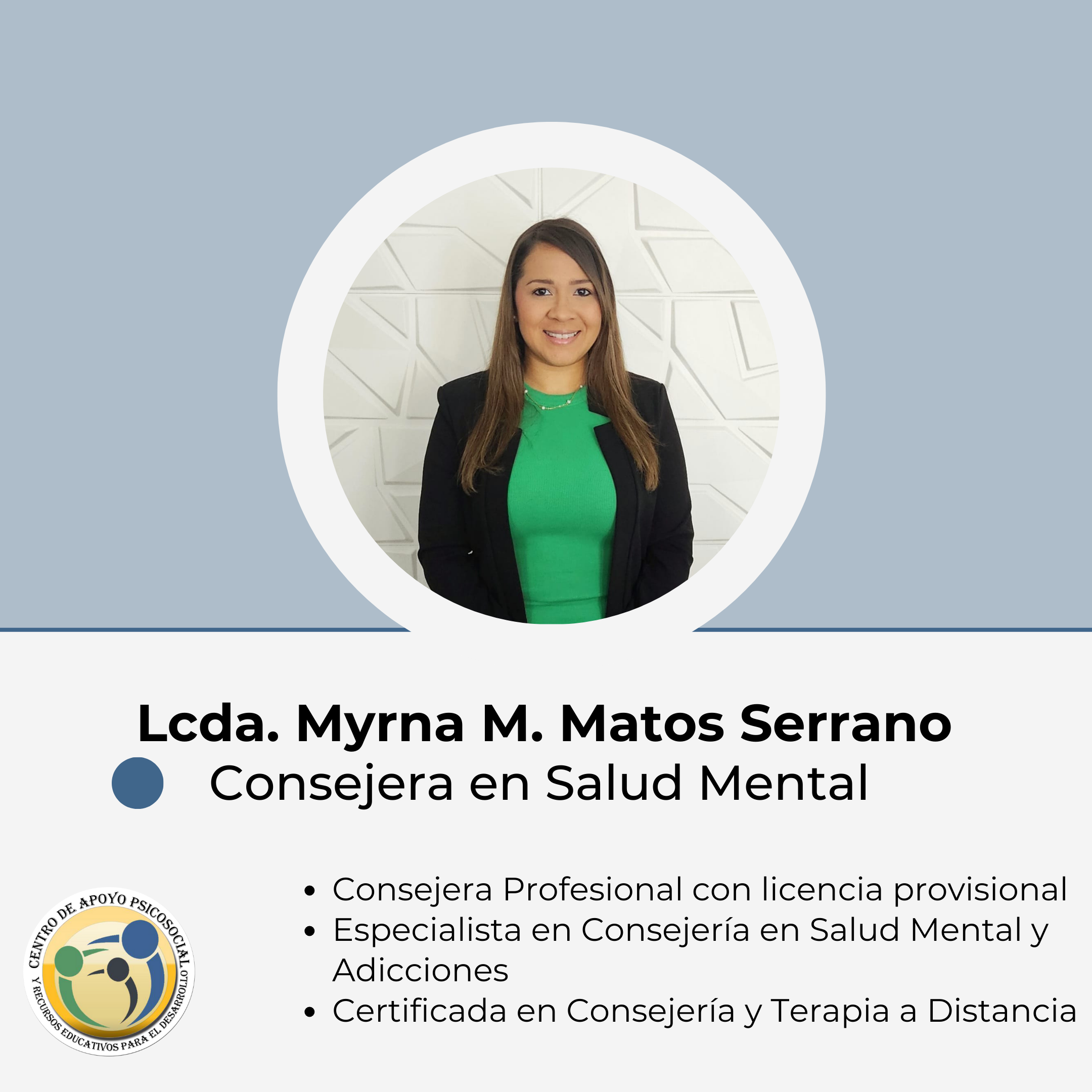 Lcda. Myrna M. Matos Serrano – Consejería y Liderazgo PR